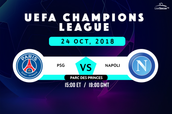 Where to watch PSG vs Napoli in the UCL on October 24 :: Live Soccer TV